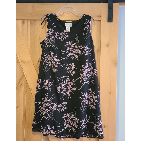 Fashion Bug | Dresses | Fashion Bug Sz 8 Black Pink Floral Sleeveless ...